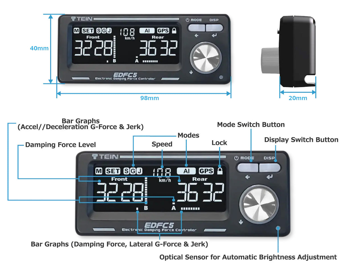 Tein EDFC5 Suspension Damping Controller Kit - coiloverdepot.com