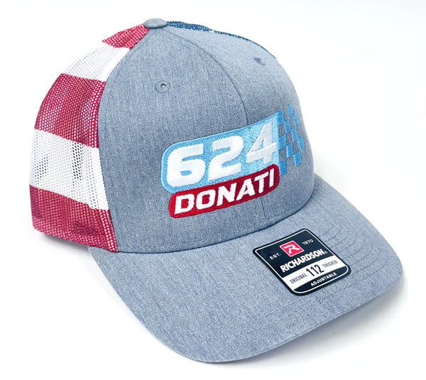 Donati Racing Red White and Blue Snapback Hat - coiloverdepot.com