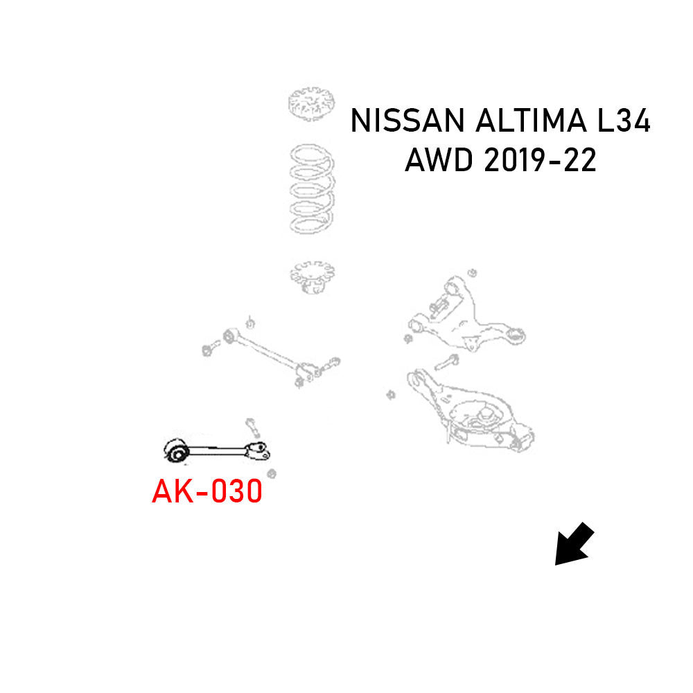 19-22 Nissan Altima Godspeed Adjustable Rear Toe Arms - coiloverdepot.com