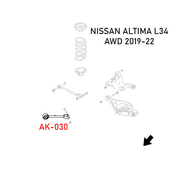 19-UP Nissan Altima Godspeed Adjustable Rear Toe Arms - coiloverdepot.com